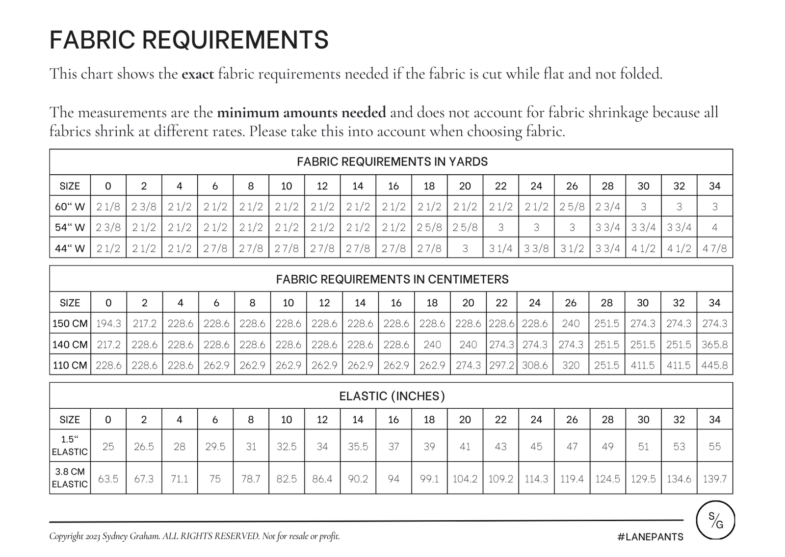 Syd Graham Patterns Lane Pants - PDF Pattern – The Sewing Club